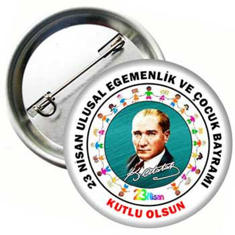 23 Nisan Atatürk Rozeti, İğneli Buton Rozet Fiyatları